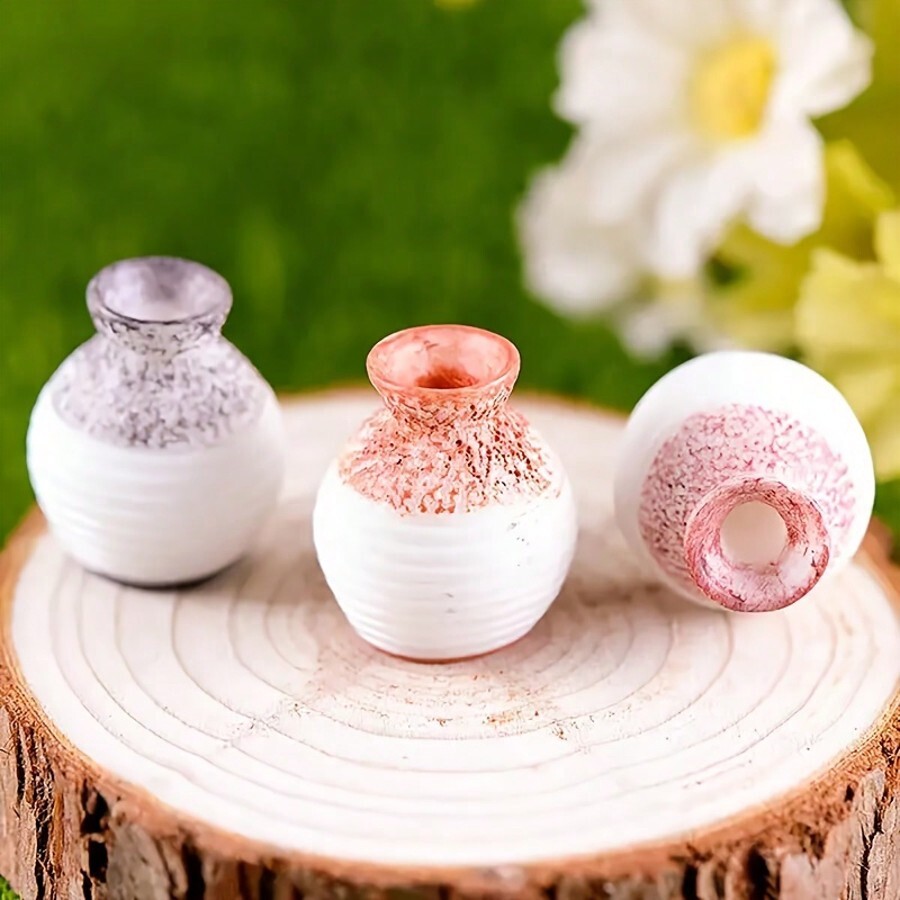 6pcs Mini Ceramic Vases, Creative Craft Decorations, Home & Dining ...