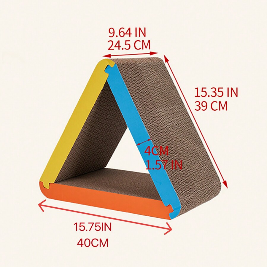 Cat Scratcher Foldable, Triangle Cat Scratching Board, 6 Usable Sides ...