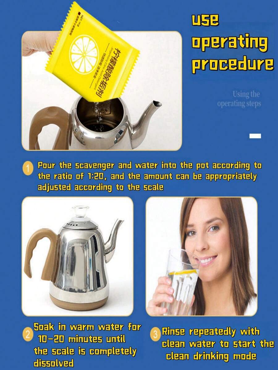 Citric Acid Scale Remover Electric Kettle Milk Heater Scale Remover ...