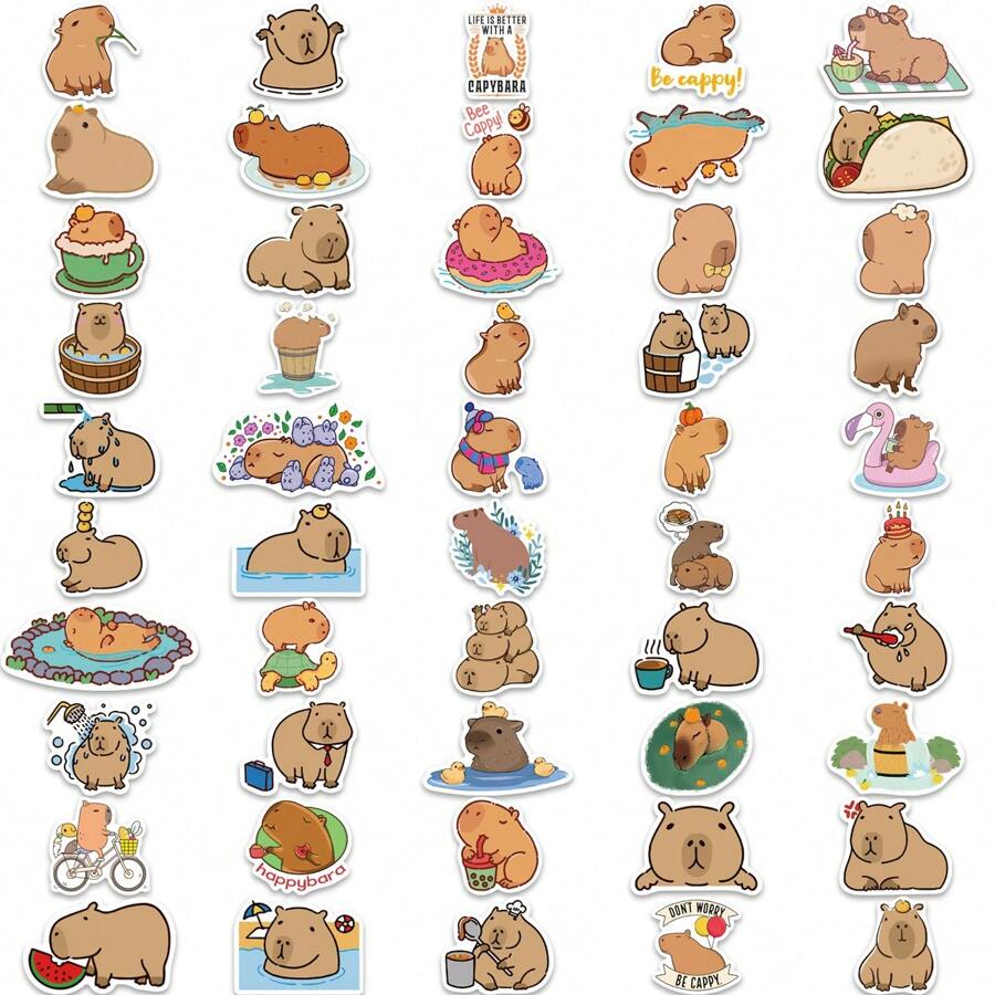 100Pcs Capybara Stickers Capybara Gifts Capybara Party Decorations Cute ...