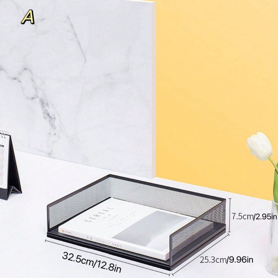 1pc Multitiered Large Capacity Desktop Paper File Organizer Rack ...