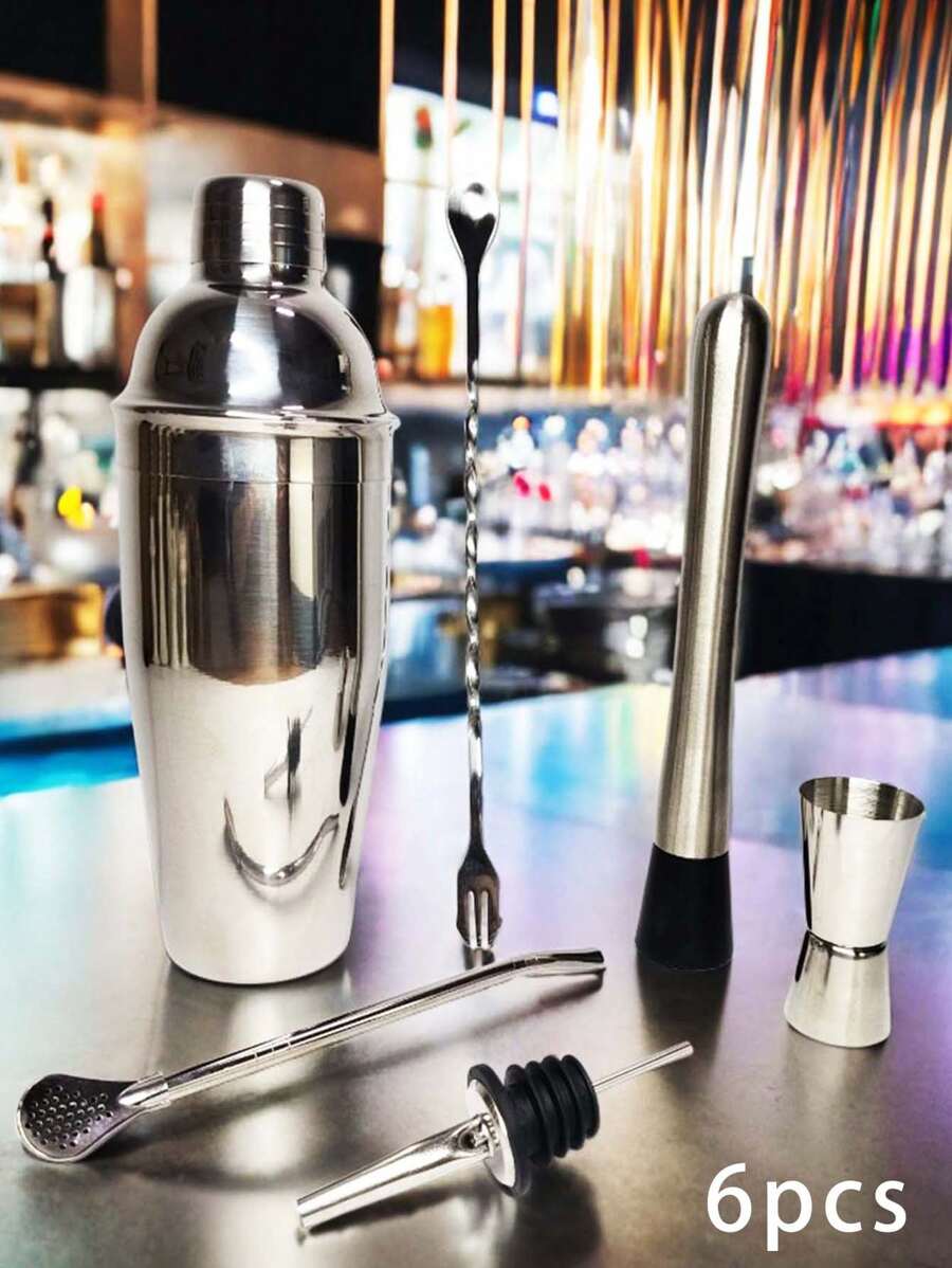 6pcs 24oz Cocktail Shaker Bar Set - Professional Margarita Shaker ...