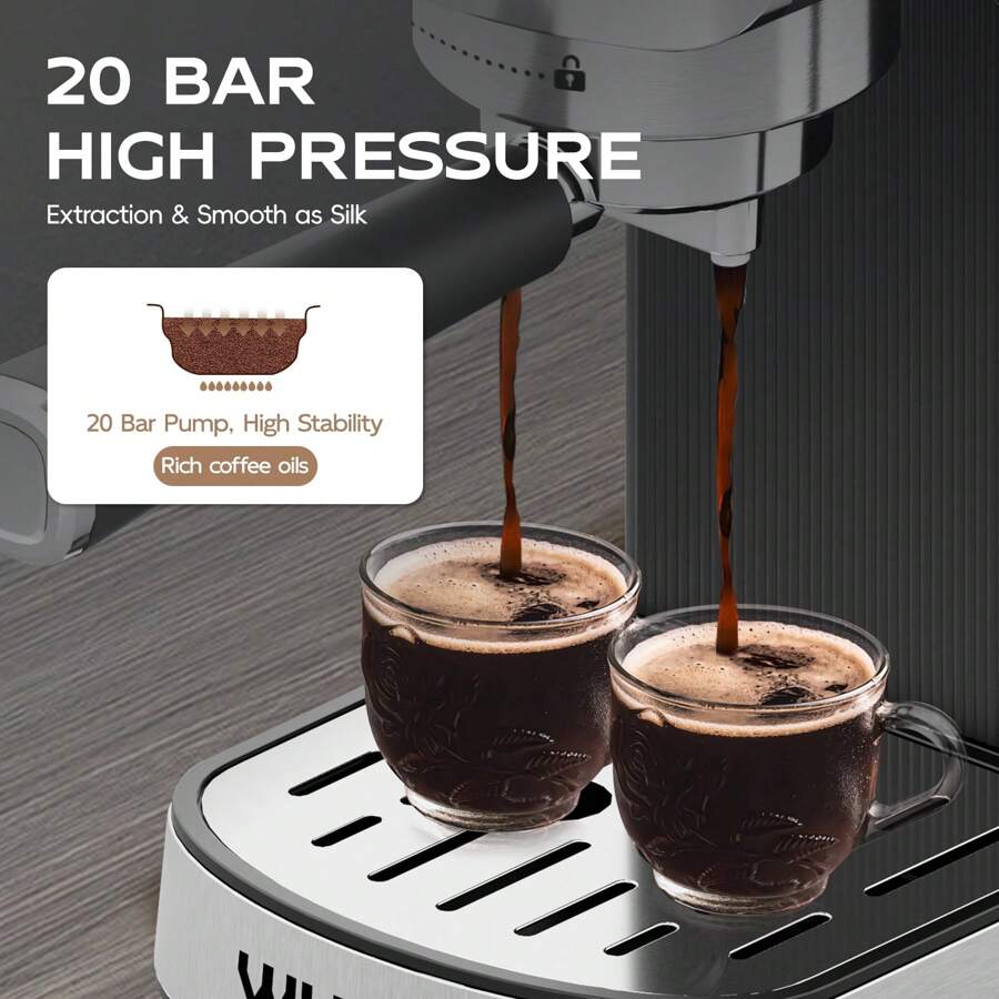 Power Touchscreen Espresso Machine 20 Bar,Espresso Coffee Maker With ...