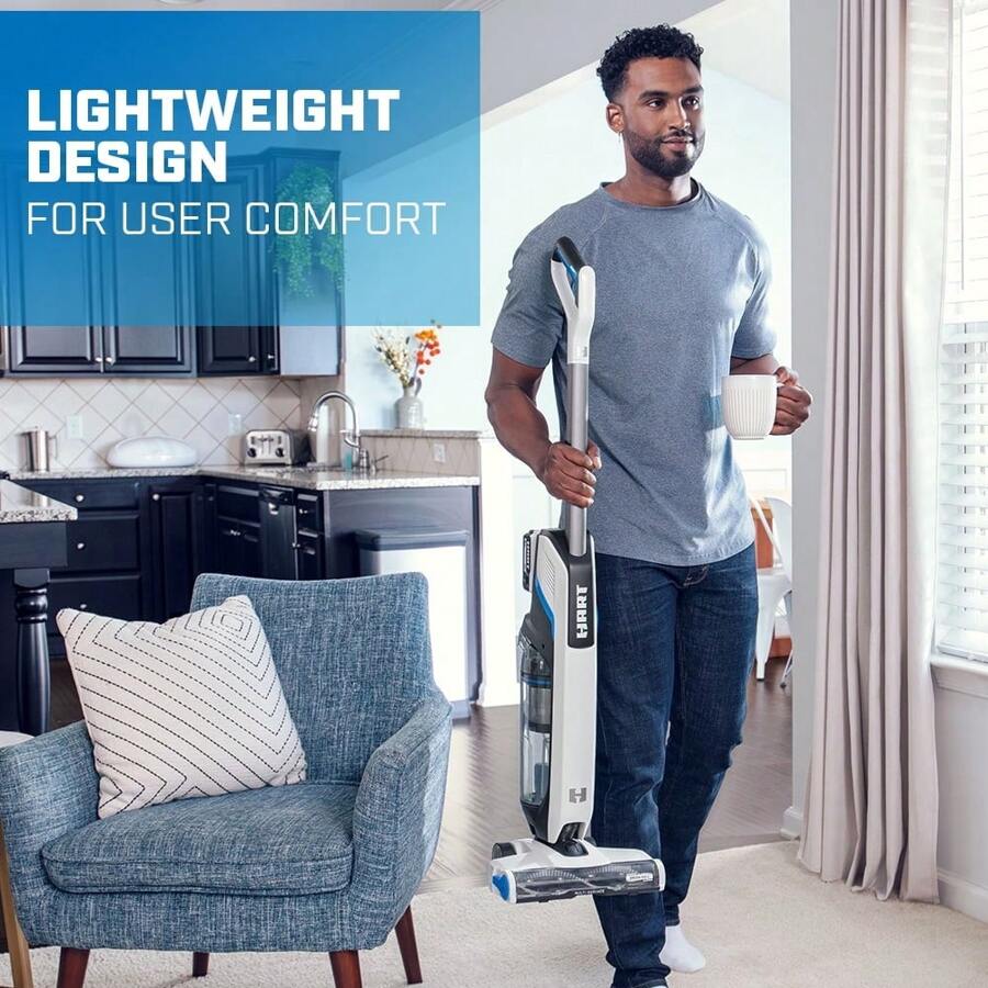 HART 20-Volt High Capacity Cordless Stick Vacuum Kit (1) 20-Volt 4.0AH ...