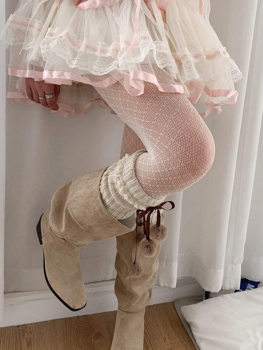 Stylish, Niche Korean-Style Sensual Plain Net Fishnet Stockings, Hollow ...