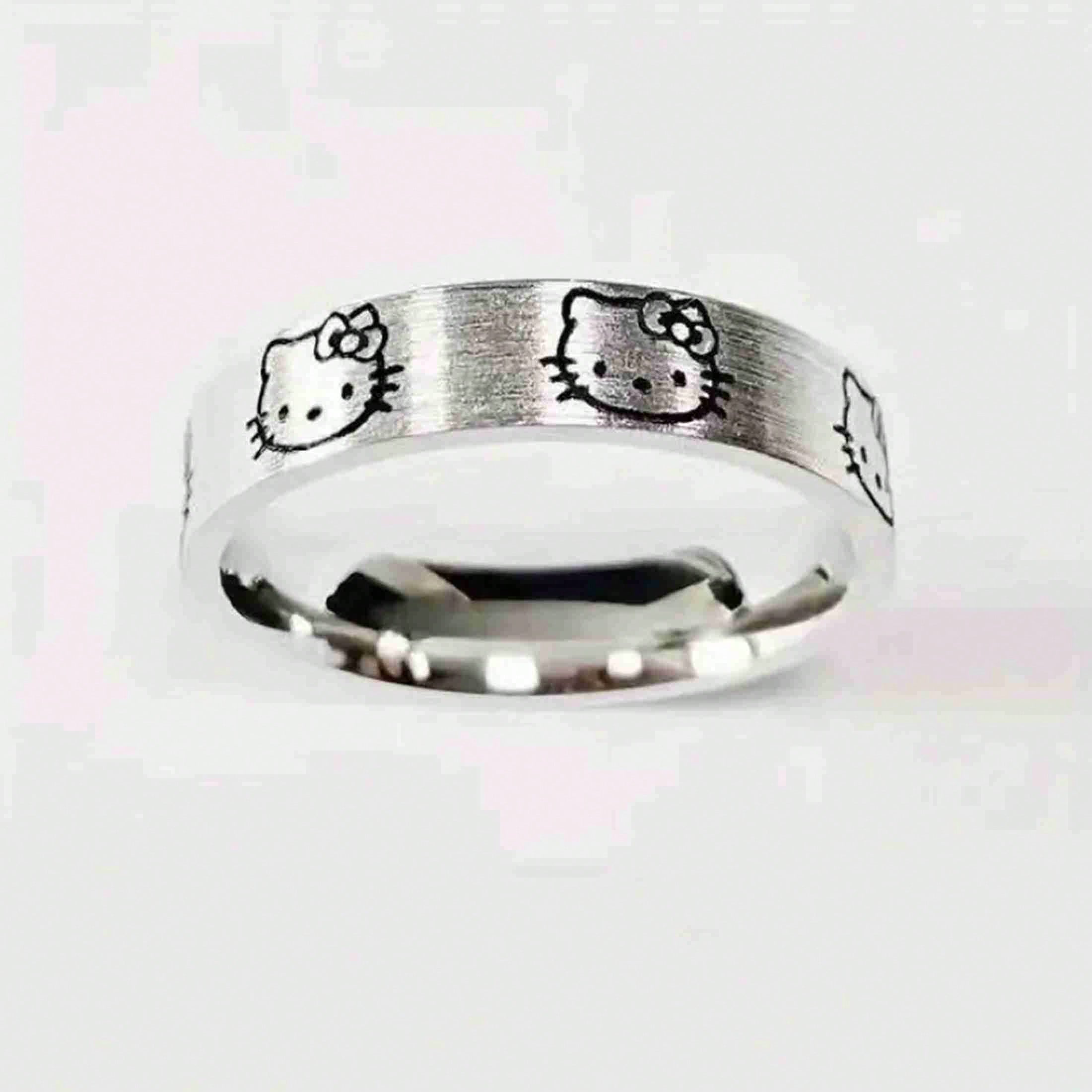 Sanrio Sanrio Ring Hello Kitty Clow M Simple Cartoon Cute Adjustable ...