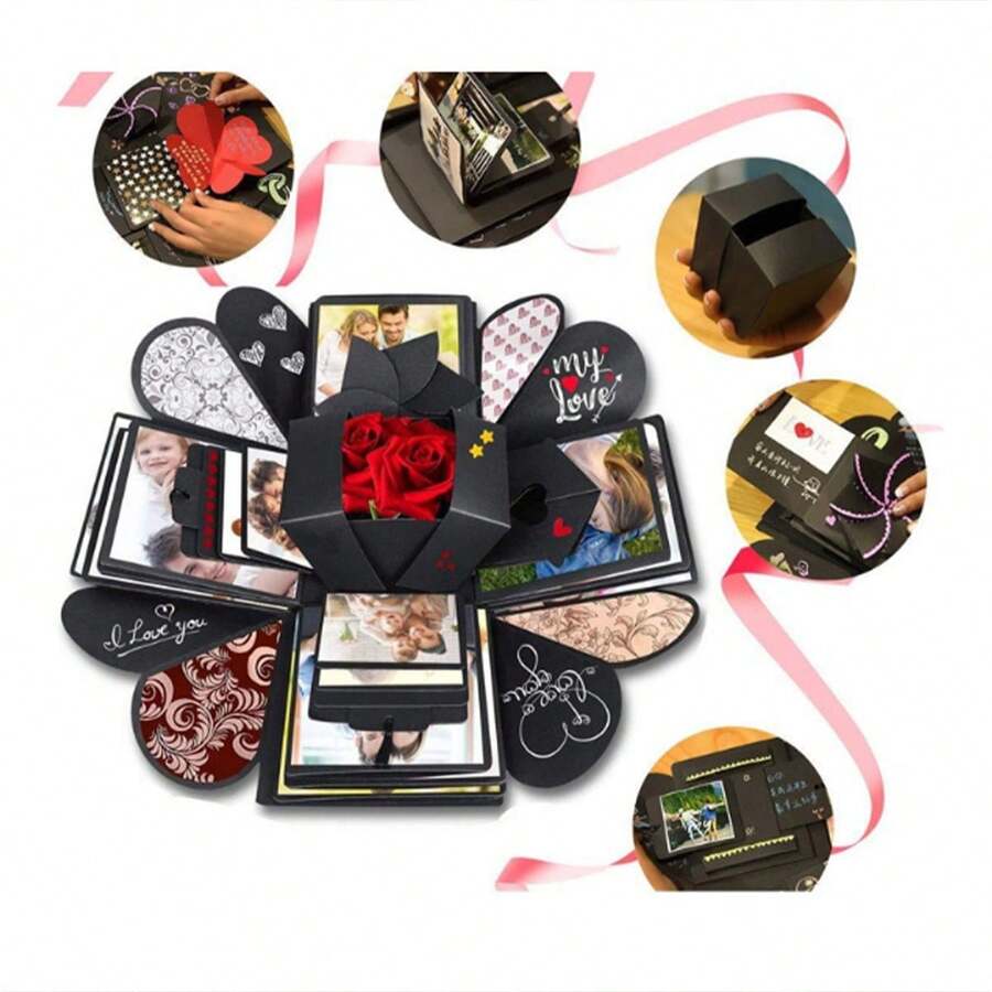 Boîte surprise d'explosion personnalisée avec photo, livre pop-up de ...