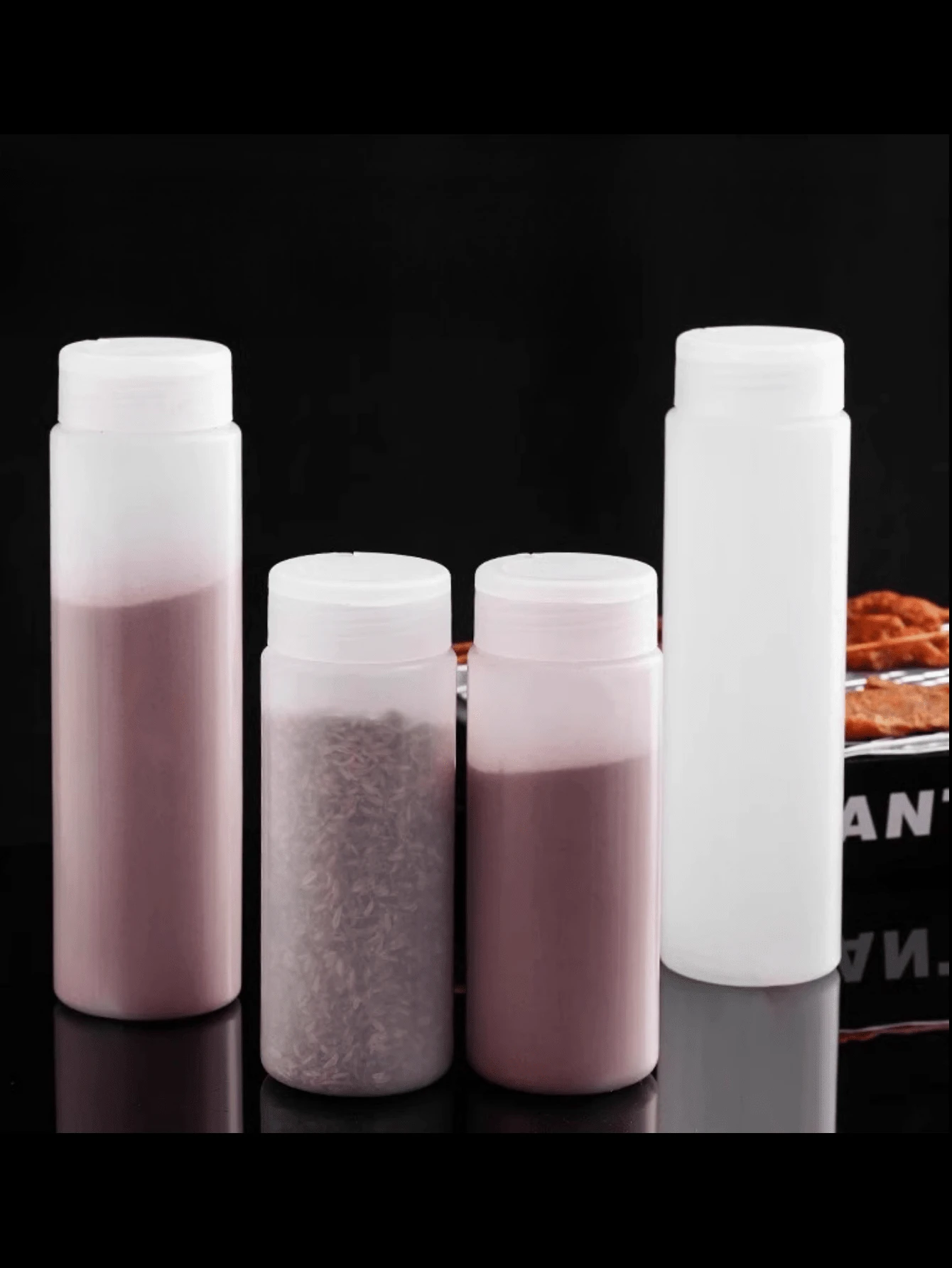 Plastic Spice Jar With Lid, Transparent And Safe Plastic Bottle ...