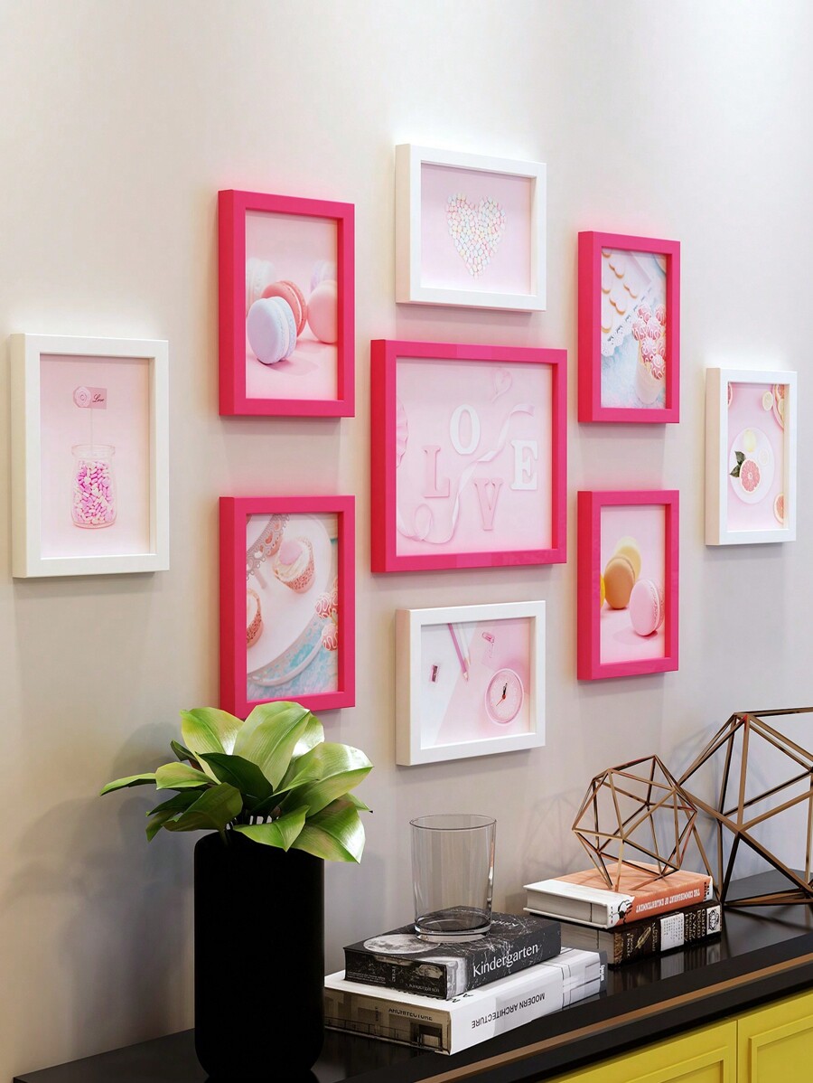 Creative Wall Gallery Photo Frames 9-Piece Set, No-Drill Collage Photo ...