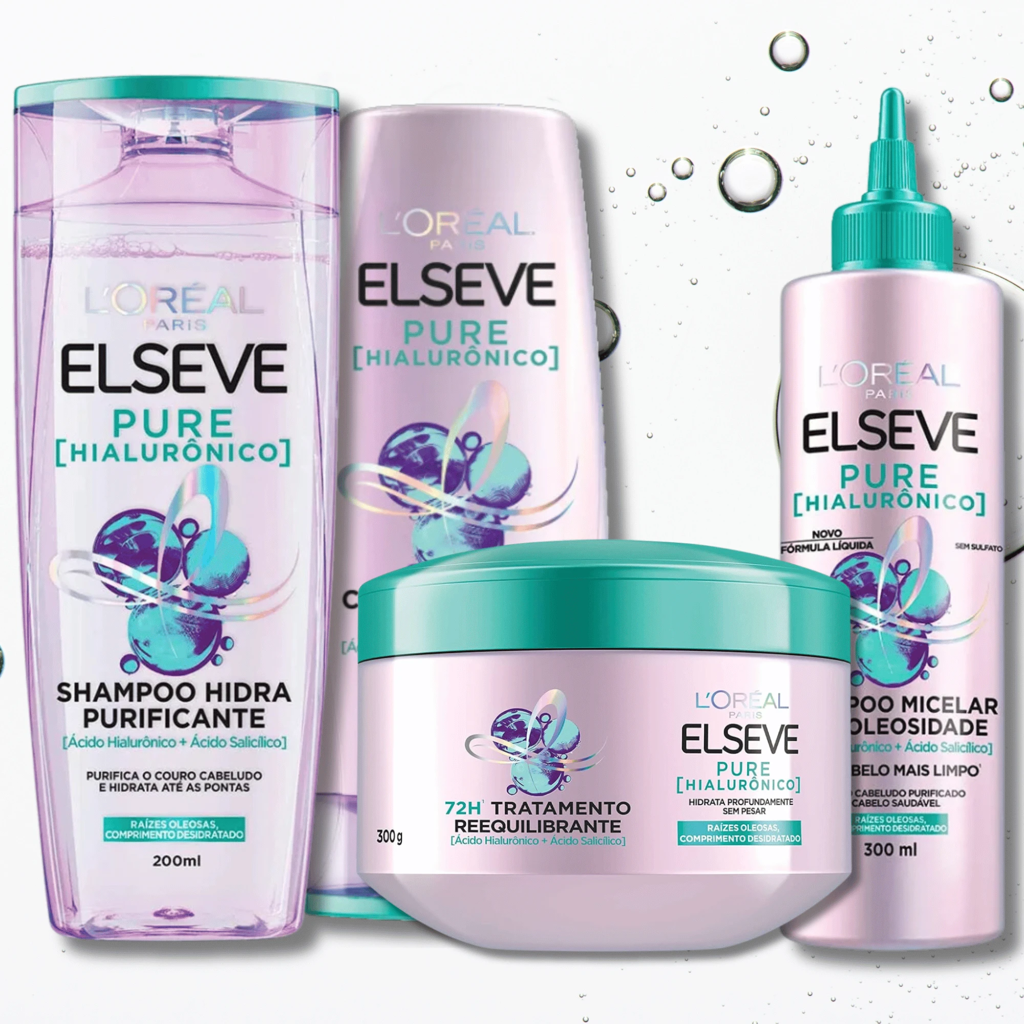 Pure Hyaluronic Kit Shampoo Conditioner 200ml Elseve Micellar ...