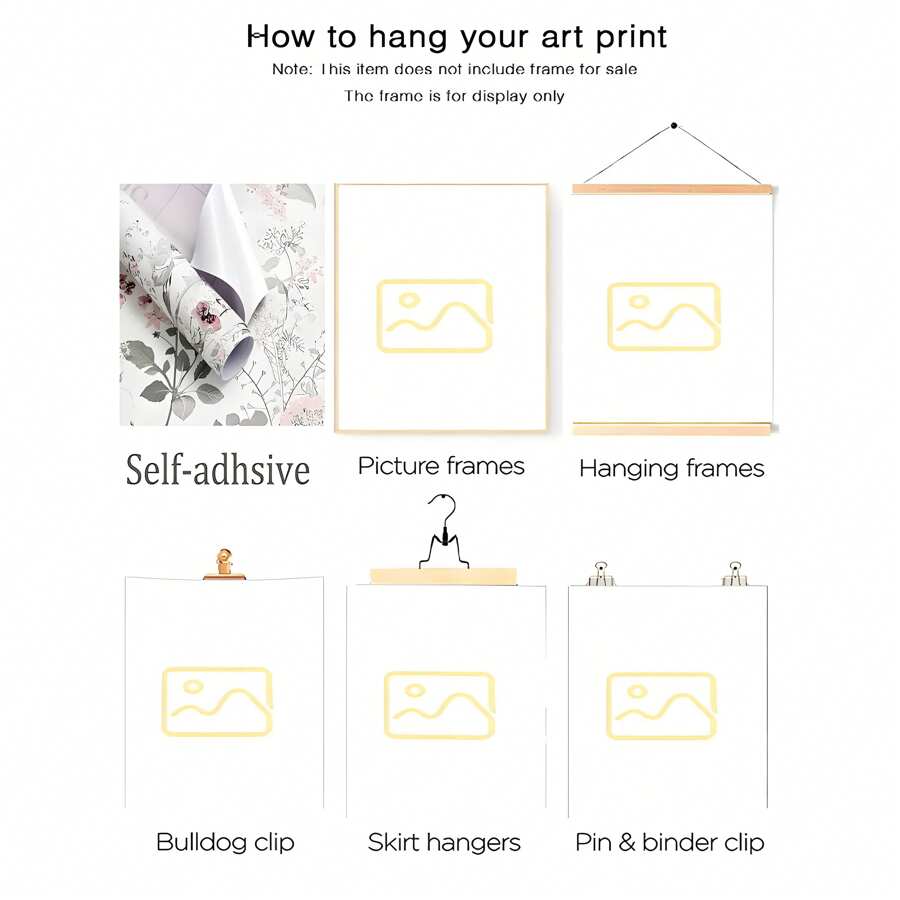 Frameless Self-Adhesive Abstract And Interesting Poster Printing ...