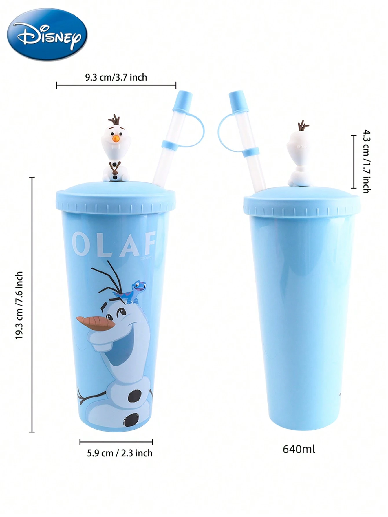 640ML Disney Officially Licensed Frozen Olaf Large-Capacity Drop-Proof ...