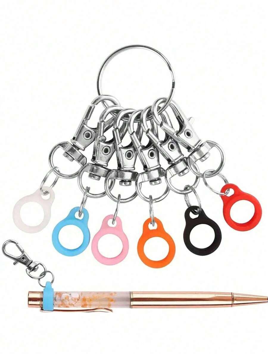 1/6Pcs Sturdy Metal Spring Pen Holder Clip, Metal Pen Holder Carbon ...