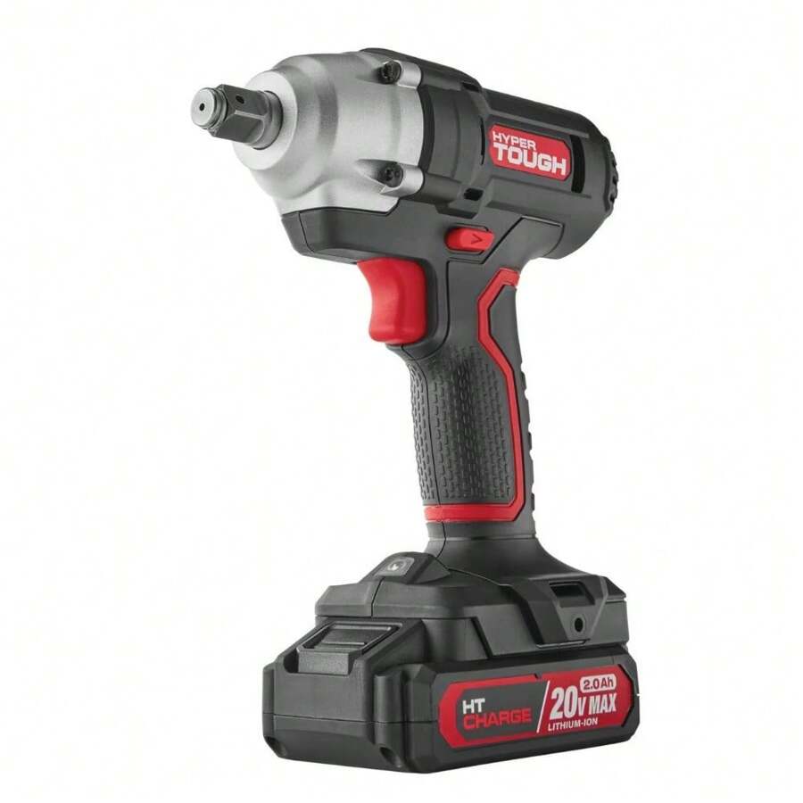 Hyper Tough 20V Cordless 1/2-Inch Impact Wrench, Variable Speed Trigger ...