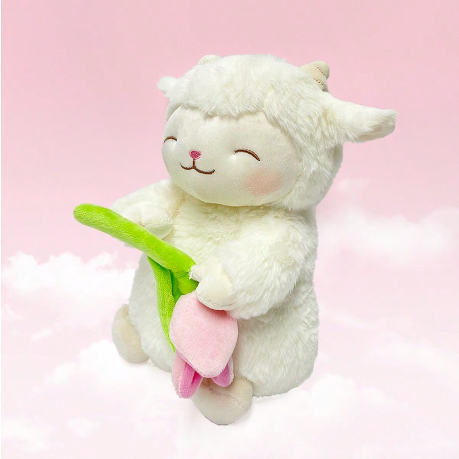 Miniso Tranquil White Lamb Plush Toy - Cuddly Lavender Holder - Aesthetic And Comforting Home ...