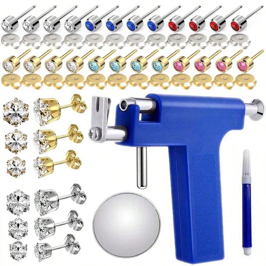 Professional Ear Piercing Gun Kit With 36pcs Stud Earrings-For All ...