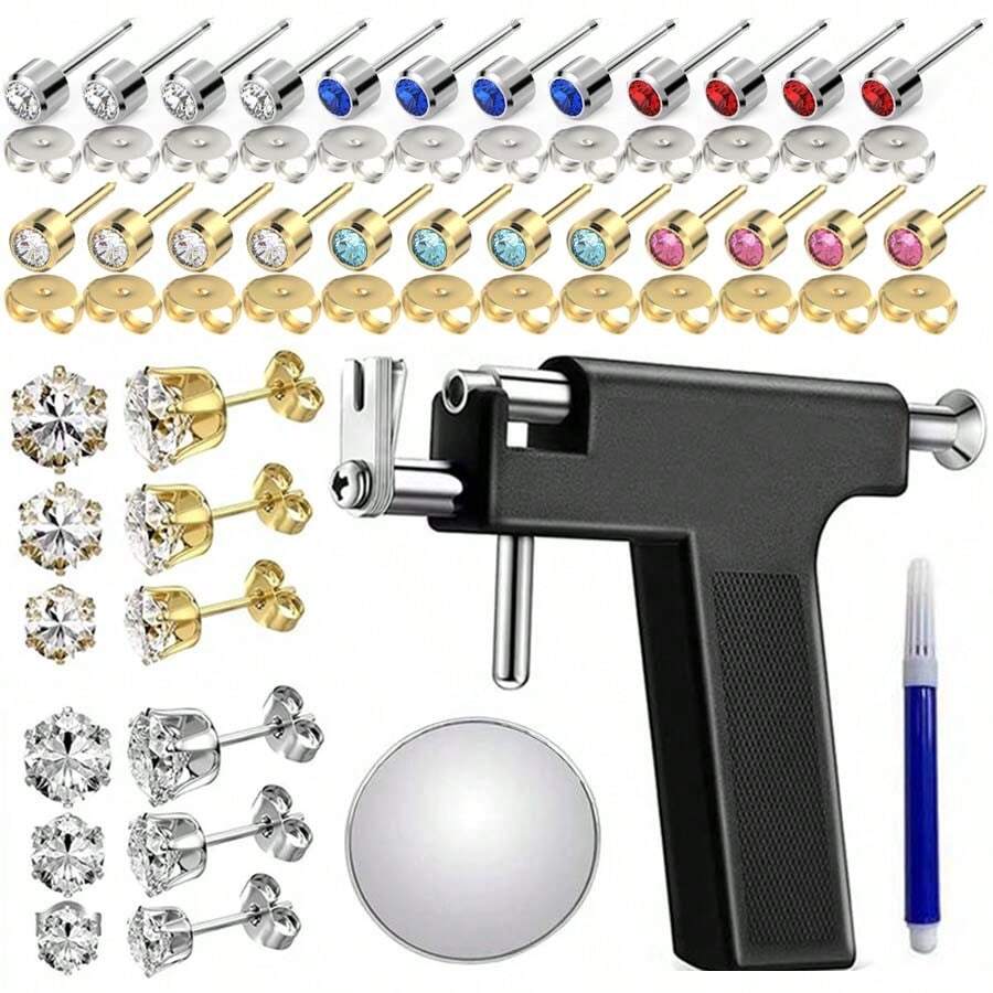 Professional Ear Piercing Gun Kit With 36pcs Stud Earrings-For All ...