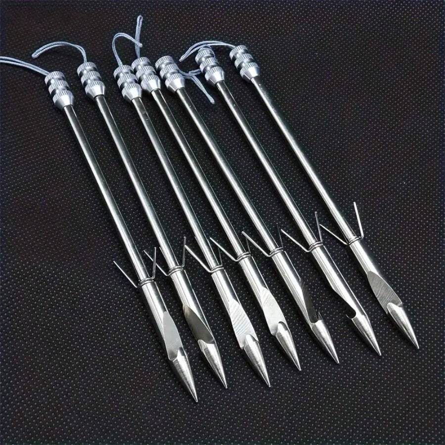 Set Of 3/6/15 Stainless Steel Bow And Arrows, High Quality Hunting And ...