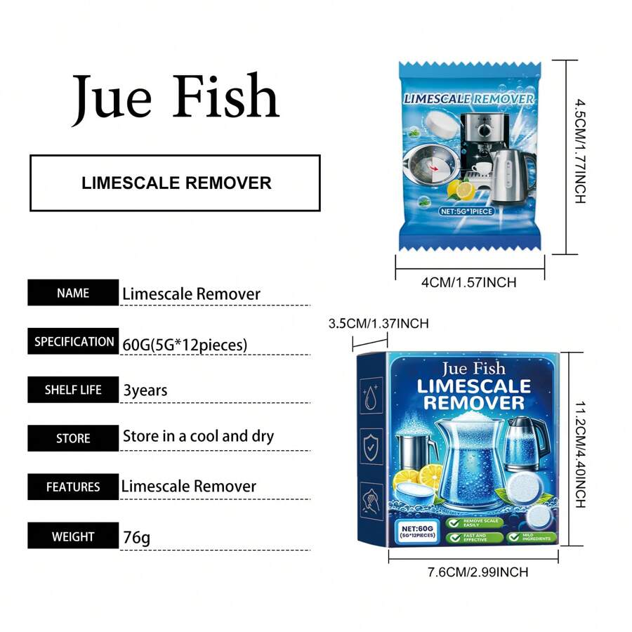 Jue Fish Descaling Effervescent Tablets, Stainless Steel Pot & Kettle ...