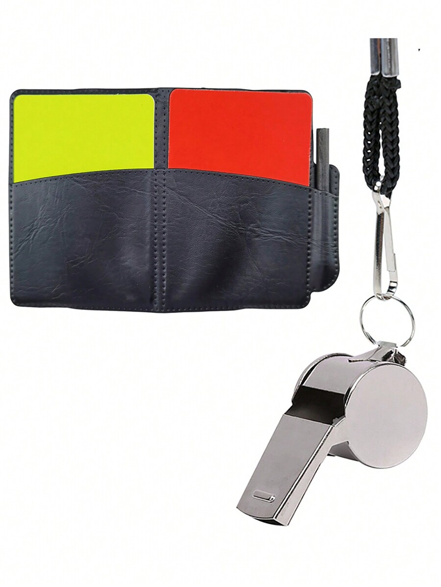 Soccer Kit - Metal Whistle With Referee Cards Set, Referee Cards For ...