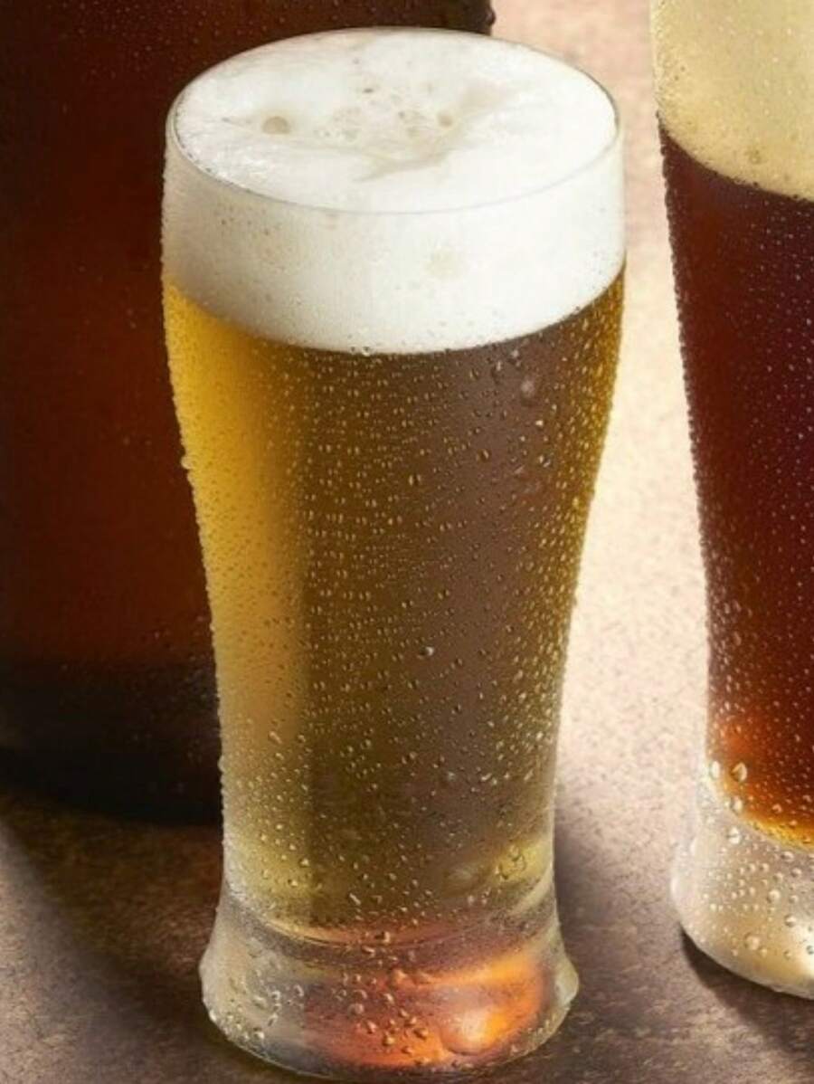 Kit 12 Tulip Pilsen Beer Glasses 200ml Class Home Resistant Glass And Classic Design For Serving ...