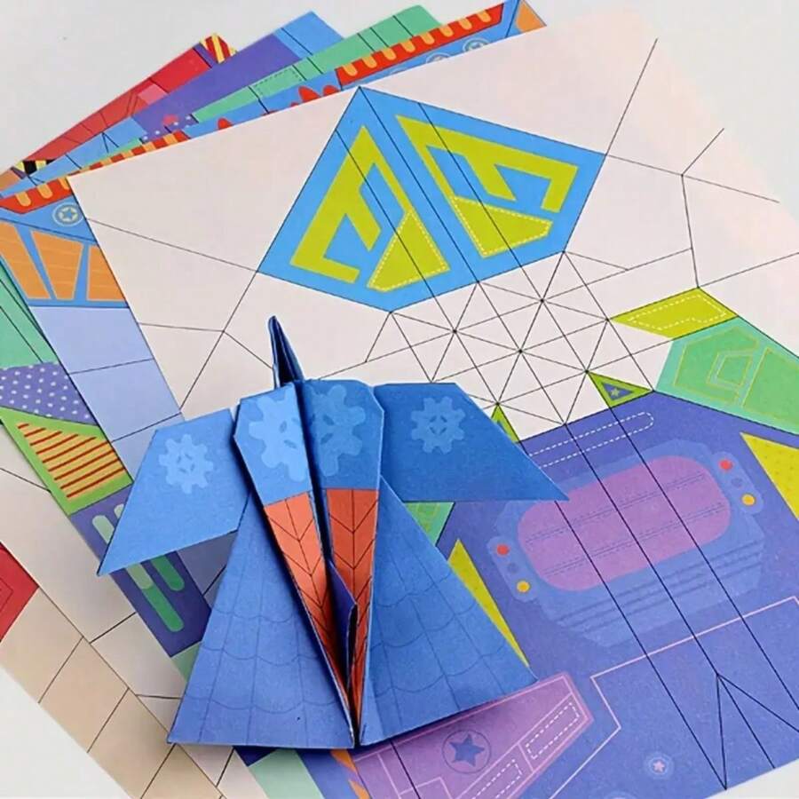 36 Paper Airplane Folding Book, 3D Pop-Up Paper Folding Handbooks, DIY ...