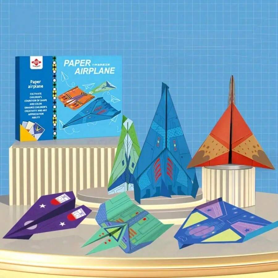 36 Paper Airplane Folding Book, 3D Pop-Up Paper Folding Handbooks, DIY ...