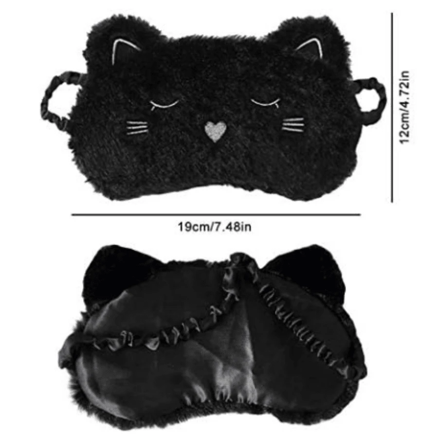 1/2/3/10Pcs Cute Plush Sleeping Eye Mask, Animal Cartoon Style Silk ...