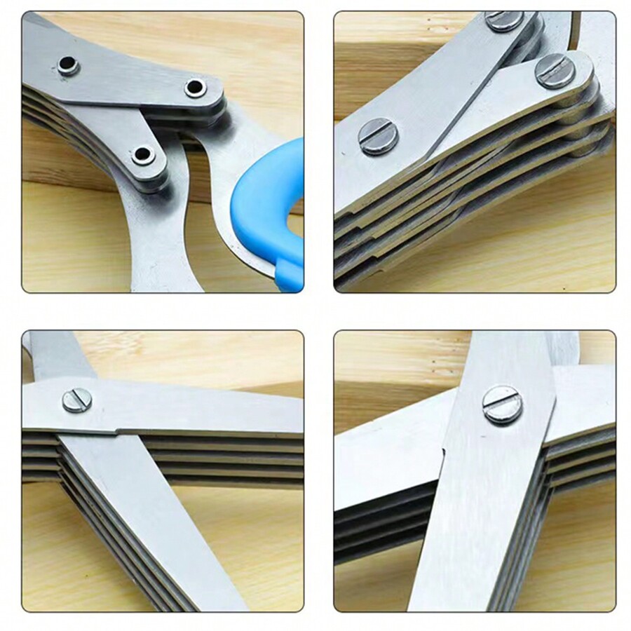 1pc Multi-Function 5-Layer Stainless Steel Chopping Scissors, Herb ...