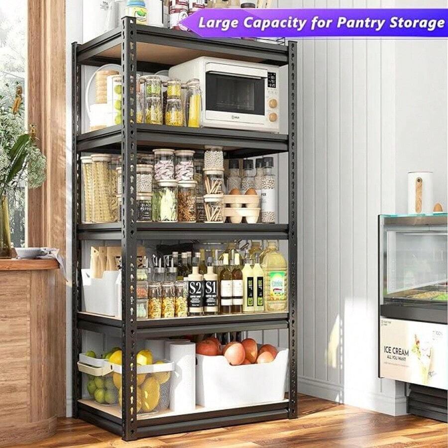 5 Tier Garage Shelving Heavy Duty Adjustable Garage Shelves, Utility ...