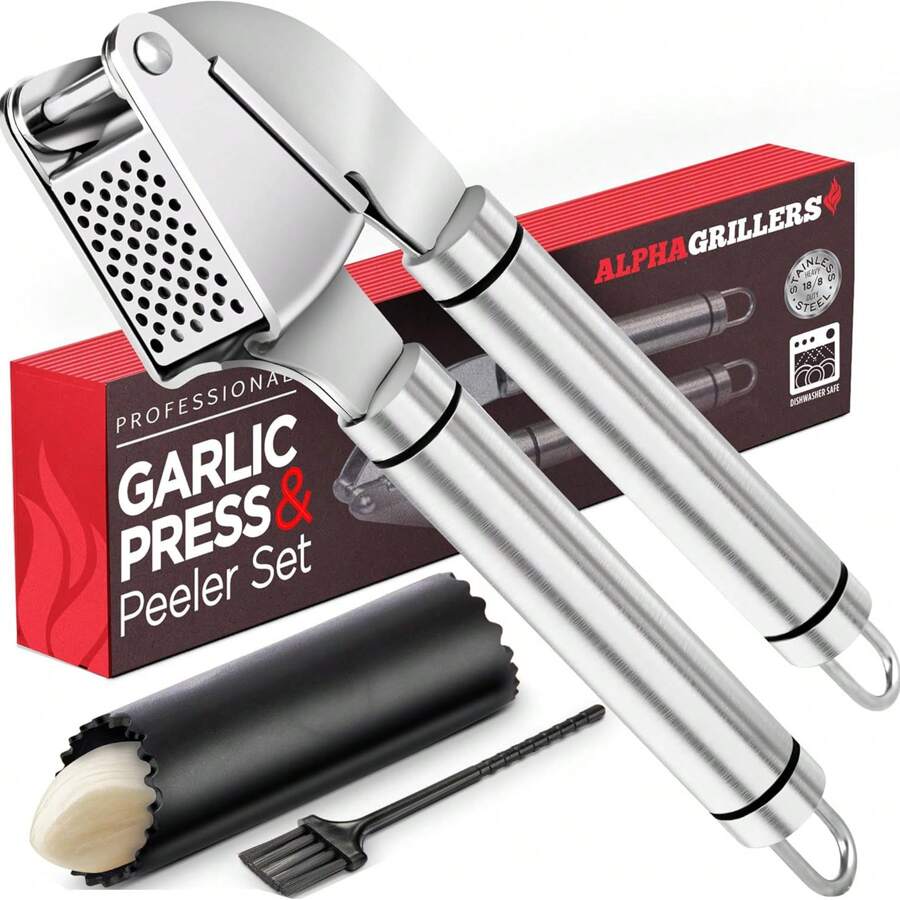 Manual Garlic Press And Food Chopping Machine - Handheld Vegetable And ...