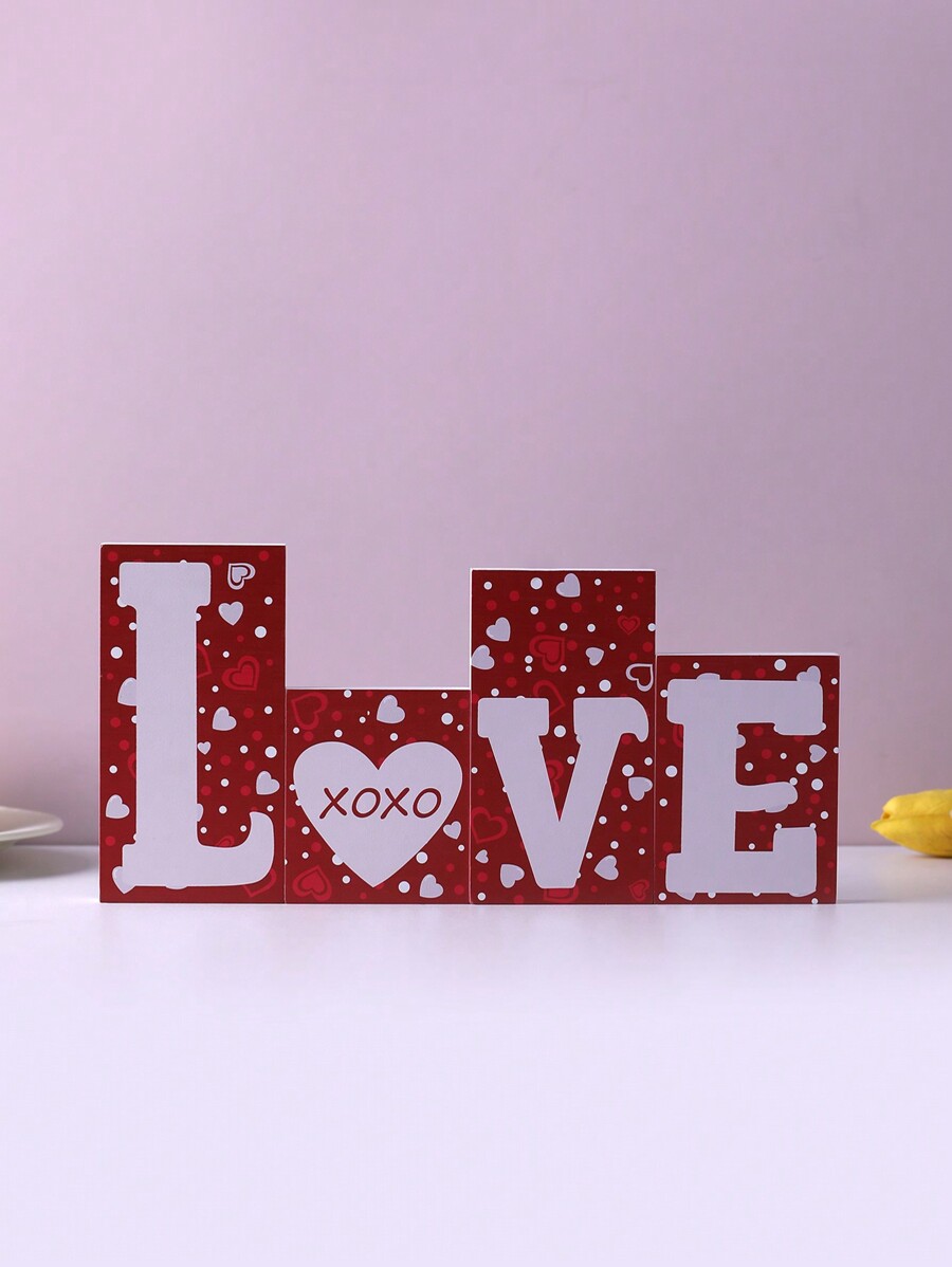 4pcs/Set Wooden LOVE Letter Statues, For Home Decor, Holiday Decor ...