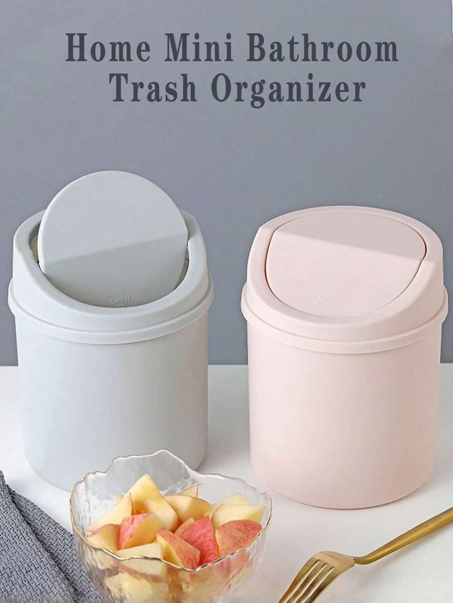 1 Piece Small Countertop Trash Can And Plastic Large Trash Can Small ...