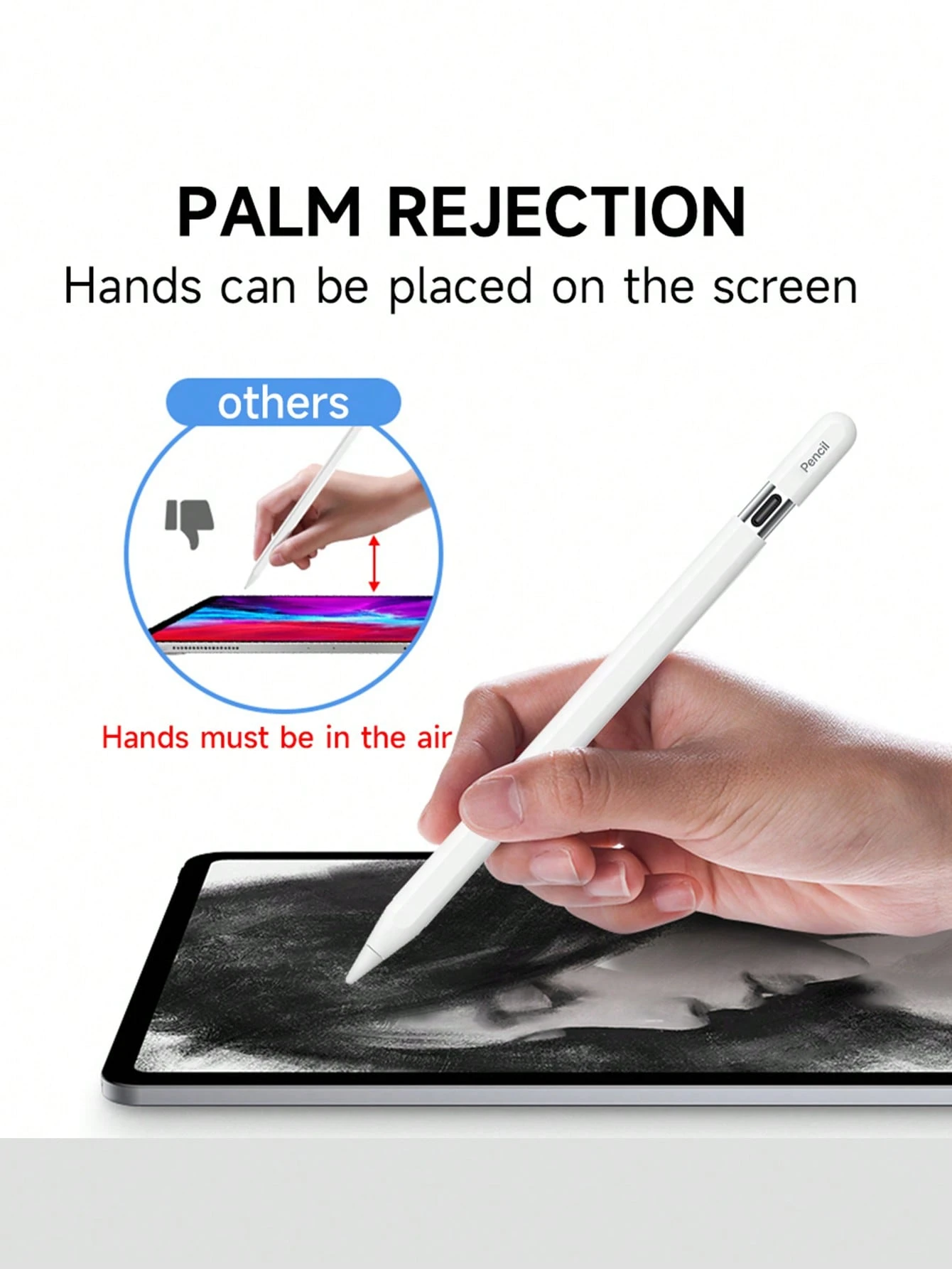 Stylus Pen Compatible With Ipad Pencil Usb-C Palmar Rejection Tilt ...