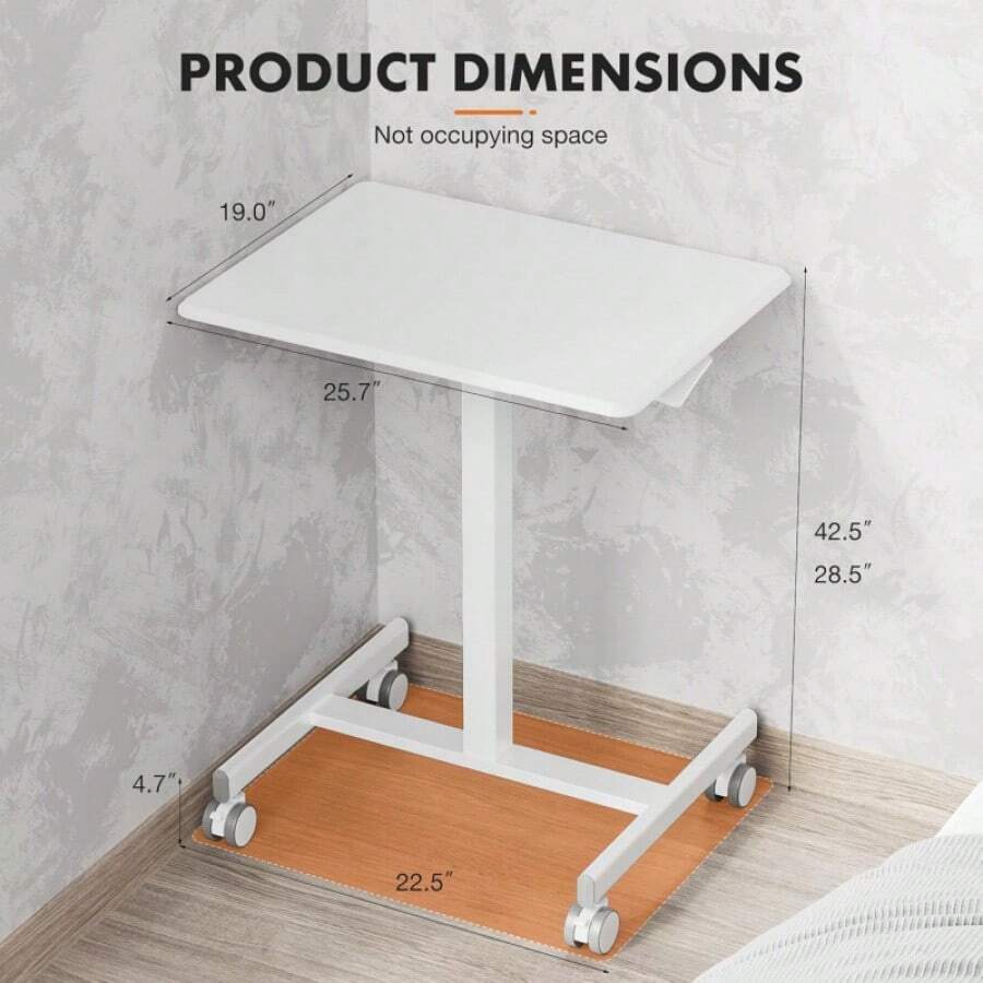 Sweetcrispy Mobile Small Stading Desk - Sit Stand Desk, Portable ...