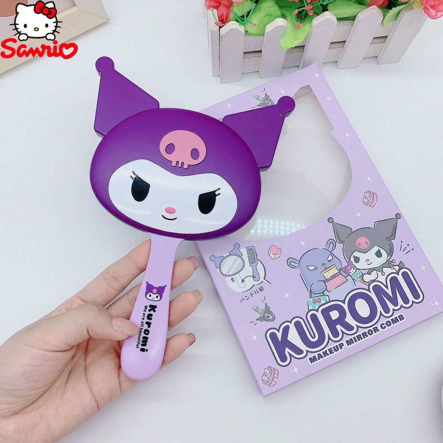 Sanrio 1pcanrio Mirror Comb New Makeup Mirror Cute Girl Student Cartoon ...