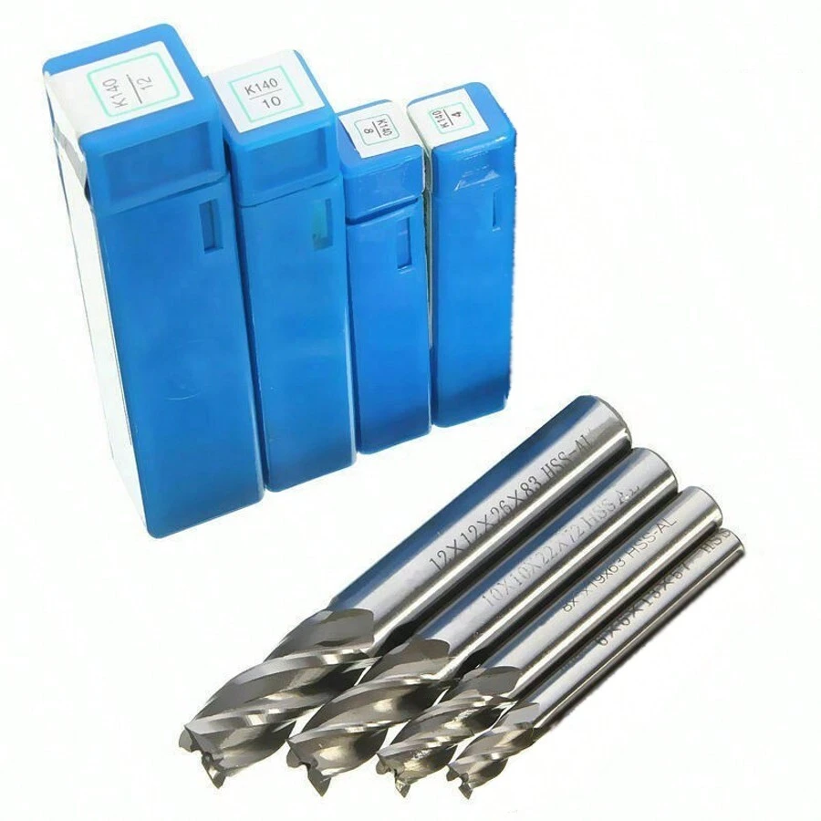 High Speed Steel HSS End Mill Kit Polished 6mm 8mm 10mm 12mm | SHEIN USA
