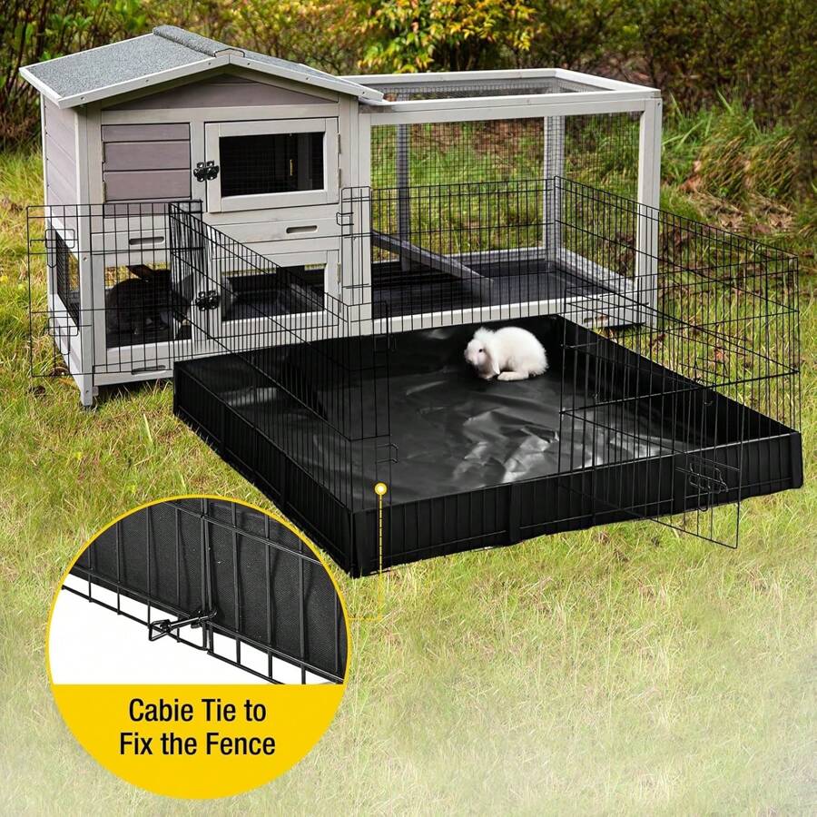 Rabbit Playpen Pet Pen Small Animal Cage With Waterproof Liner ...