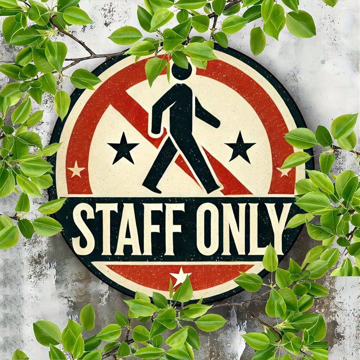 1pc Restricted Area Sign, 2D Round No Pets, No Smoking, No Photography ...