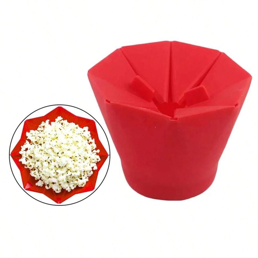 Foldable Silicone Silicone Popcorn Bowls High Quality Kitchen Easy ...