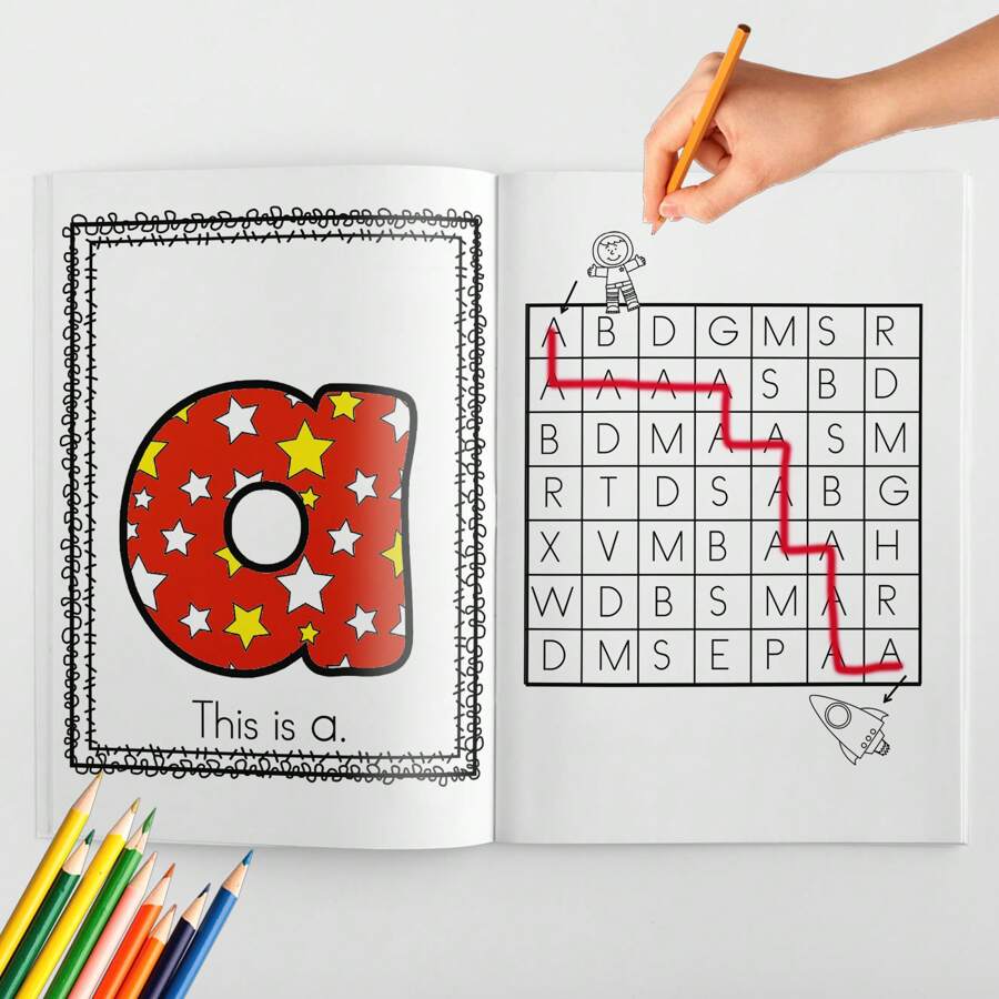 Color Your Learning: Alphabet Book With Colorable Pictures For Kids ...
