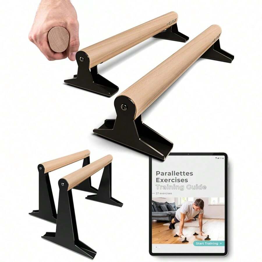 Wooden Parallettes, Low Or Medium Gymnastic Bars Handstand Bars With ...