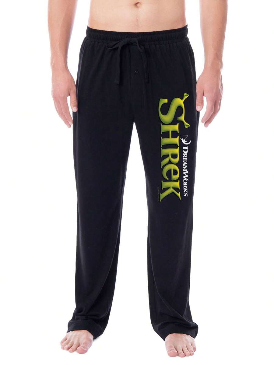 PJammy DreamWorks Shrek Men's Movie Film Title Logo Character Sleep ...