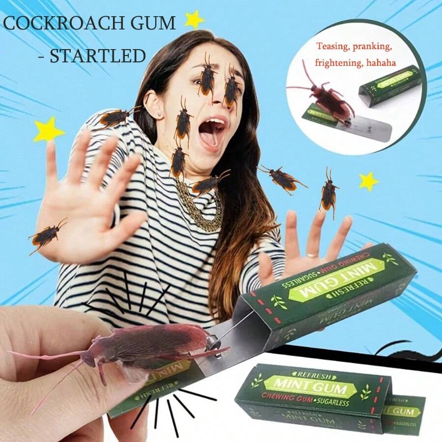 Realistic Cockroach Chewing Gum, Creative Novelty Joke Toy, Frightening ...