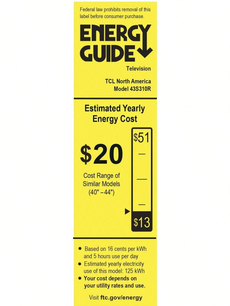 TCL 43" Class S3 (43S310R) 1080p FHD LED Smart TV With Roku TV (New ...