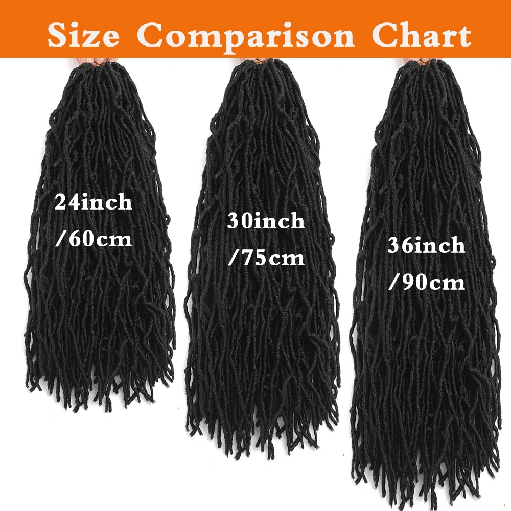 18/24/30/36 Inch Soft Locs Crochet Hair Pre Looped 1/6 Packs Faux Locs ...