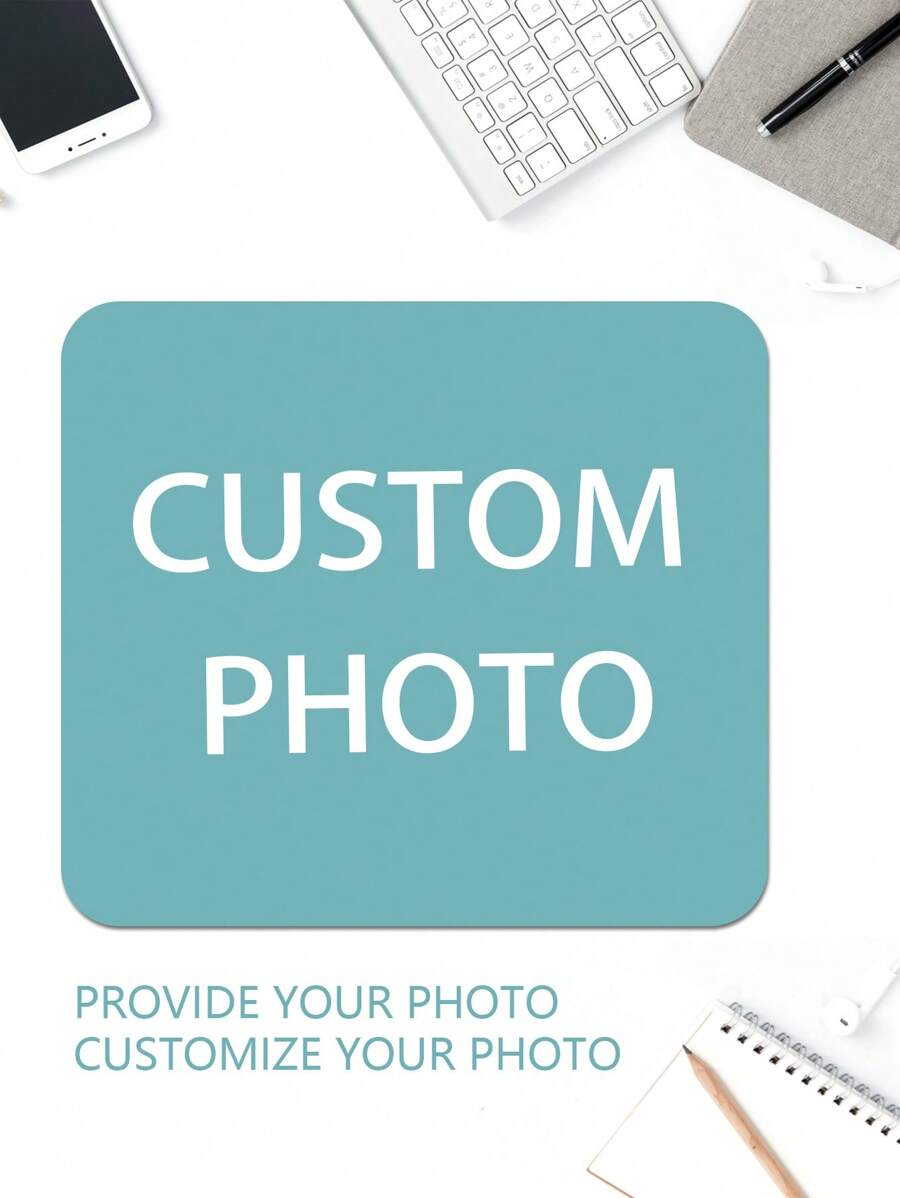 1 Pc Customizable Flat Mouse Pad, 45*40CM Anti-Slip Desk Mat, Add Your ...