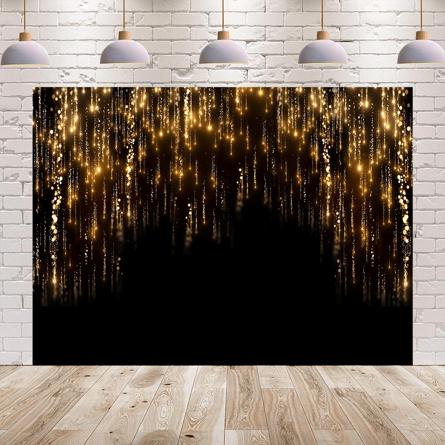 Black And Golden Backdrop New Year Backdrop 2025 Backdrop Roaring 20s ...