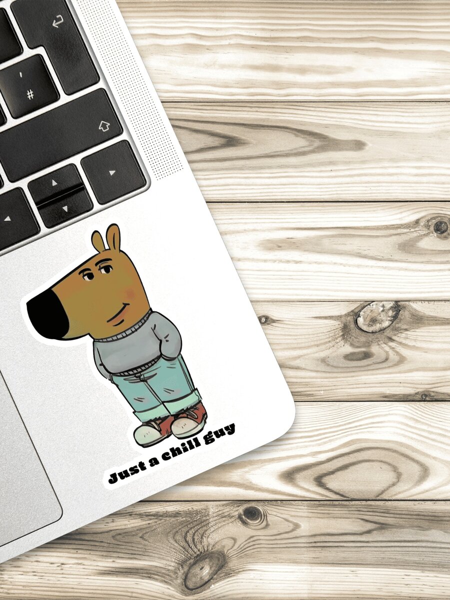 Just A Chill Guy Meme Cut-Out Stickers - Cute & Funny Character ...