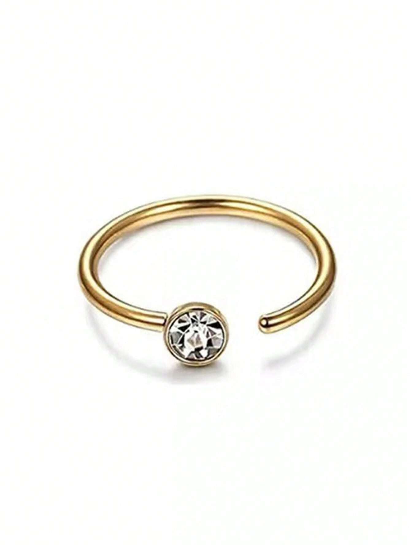 1pc Simple Punk Personality Open Nose Septum Clip-On 316L Stainless ...